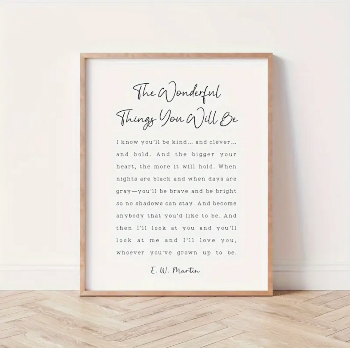 'The Wonderful Things You Will Be' Nursery Wall Art Print